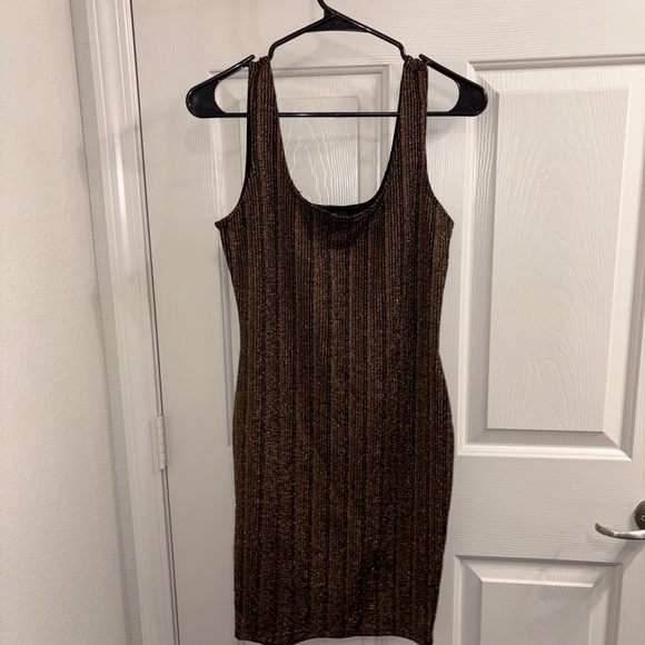 iris | Dresses | Iris Shimmering Brown Mini Dress | Poshmark